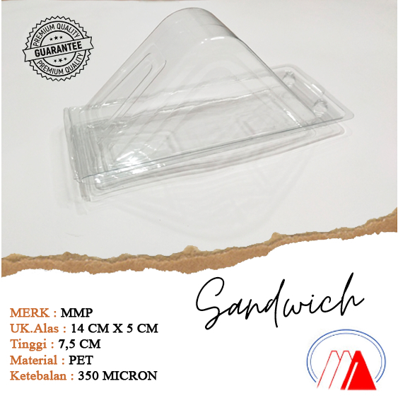 Jual [50PC] mika sandwich segitiga isi 50 / mika sandwich segitiga ...