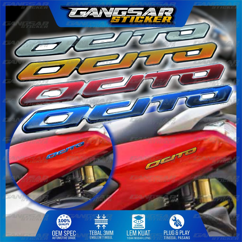 Jual Emblem timbul yamaha nmax ocito / stiker timbul ocito nmax ...