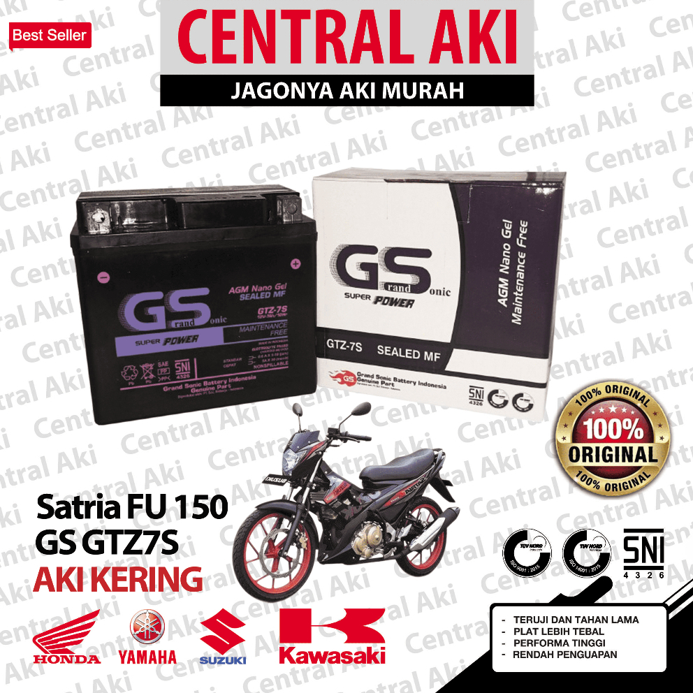 Jual Aki Motor Suzuki SATRIA FU GTZ7S Accu Kering MF | Shopee Indonesia