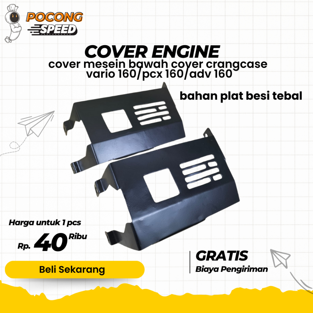 Jual COVER ENGINE TUTUP PELINDUNG BAWAH MESIN HONDA STYLO 160 ADV 160 VARIO 160 PCX 160 BEAT ...