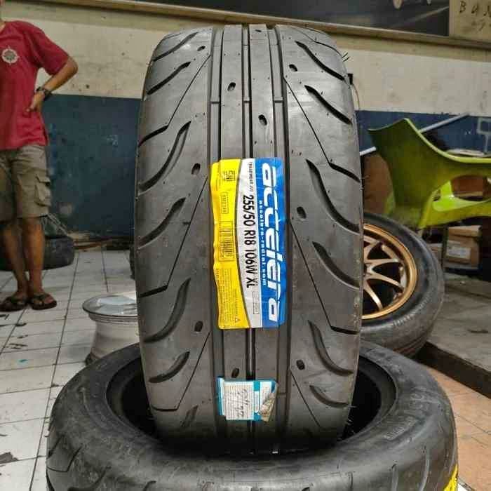 Jual Ban mobil toubles model semislic ukuran 255 50 R18 Merek Accelera ...