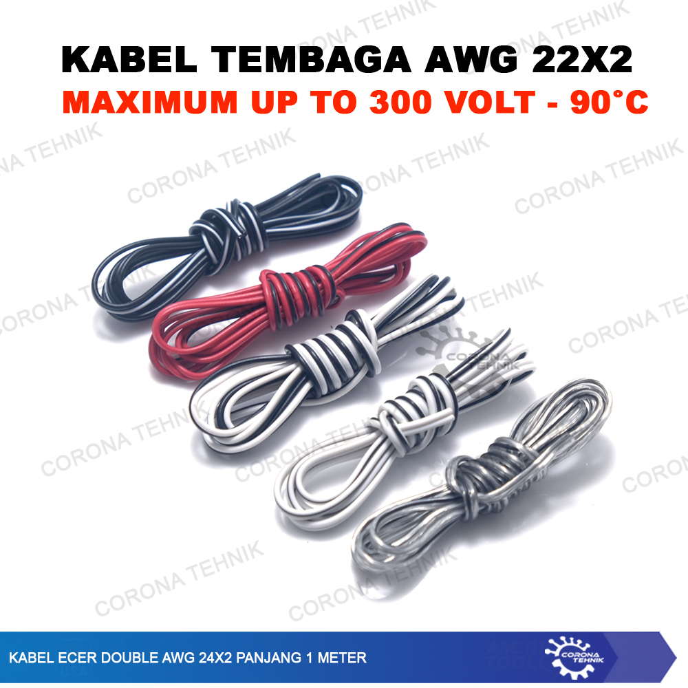 Jual Panjang 1 Meter - Kabel Ecer Double AWG 24x2 | Shopee Indonesia