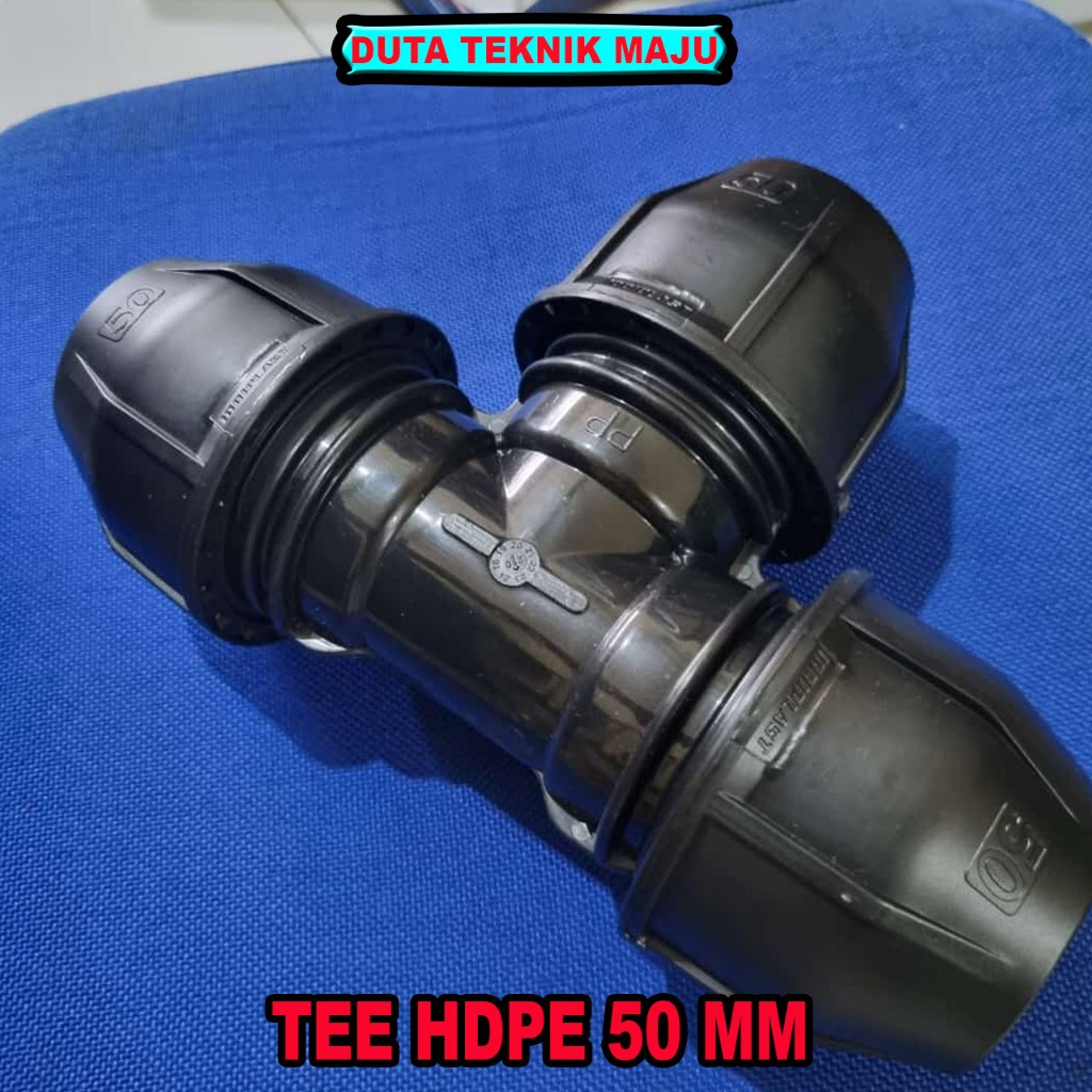 Jual Fitting HDPE 1.5 inch 50 MM / Equal Tee HDPE / Tee Pipa HDPE - 50mm 1-1/2" inch | Shopee ...