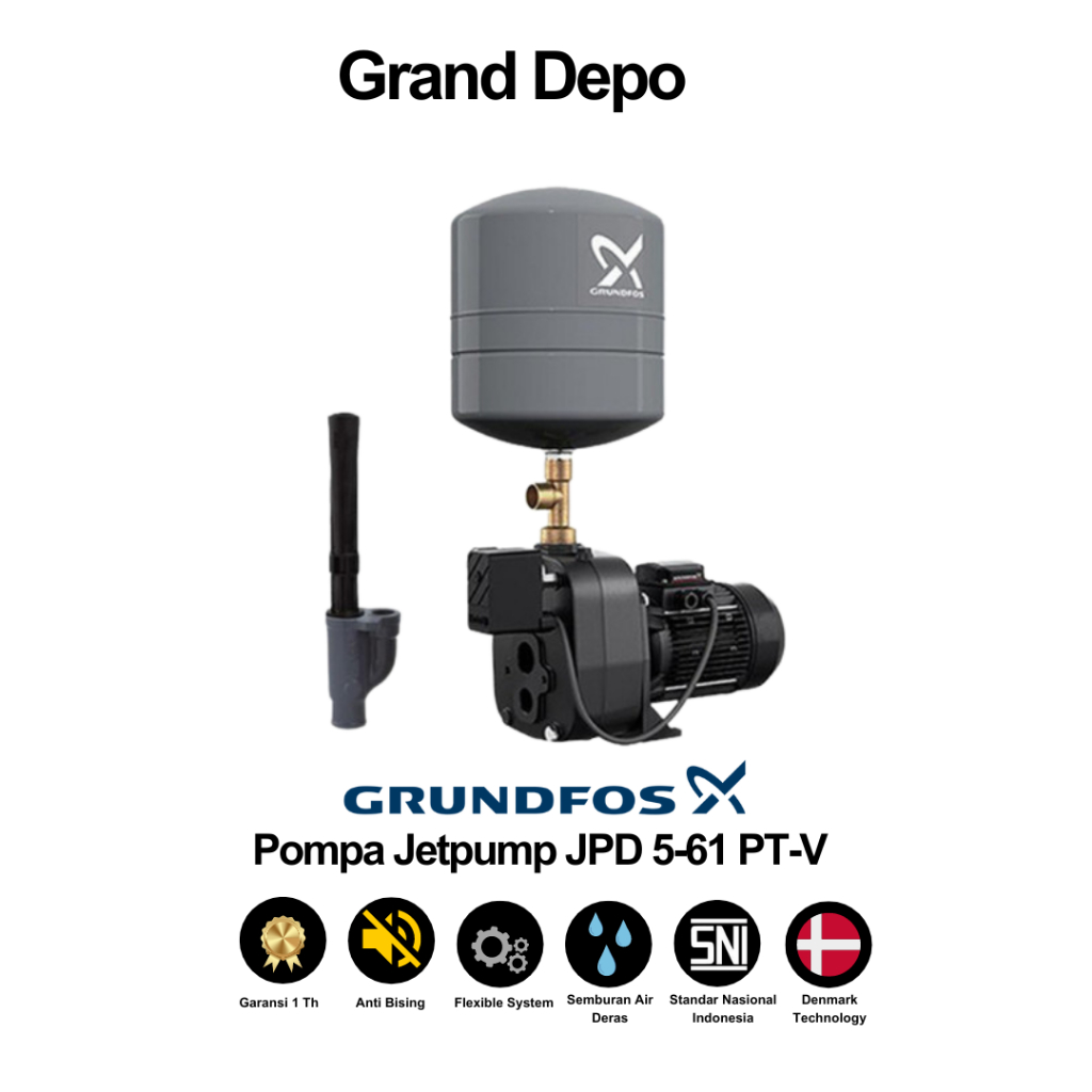 Jual Grundfos Pompa Air Sumur Dalam Jet Pump JPD 5-61 PT-V Grundfos | Shopee Indonesia