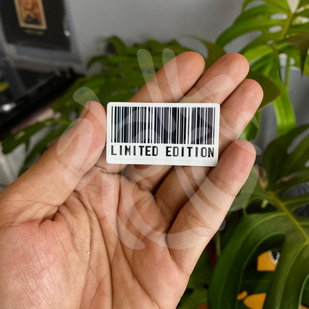 Jual stiker barcode limited edition / sticker / aesthetic sticker ...