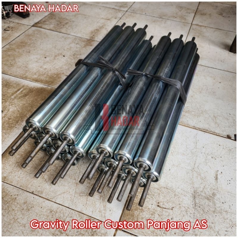 Jual Gravity Roller Conveyor 50 mm x 500 mm x 640 mm as 12 mm roller gravity galvanis custom ...