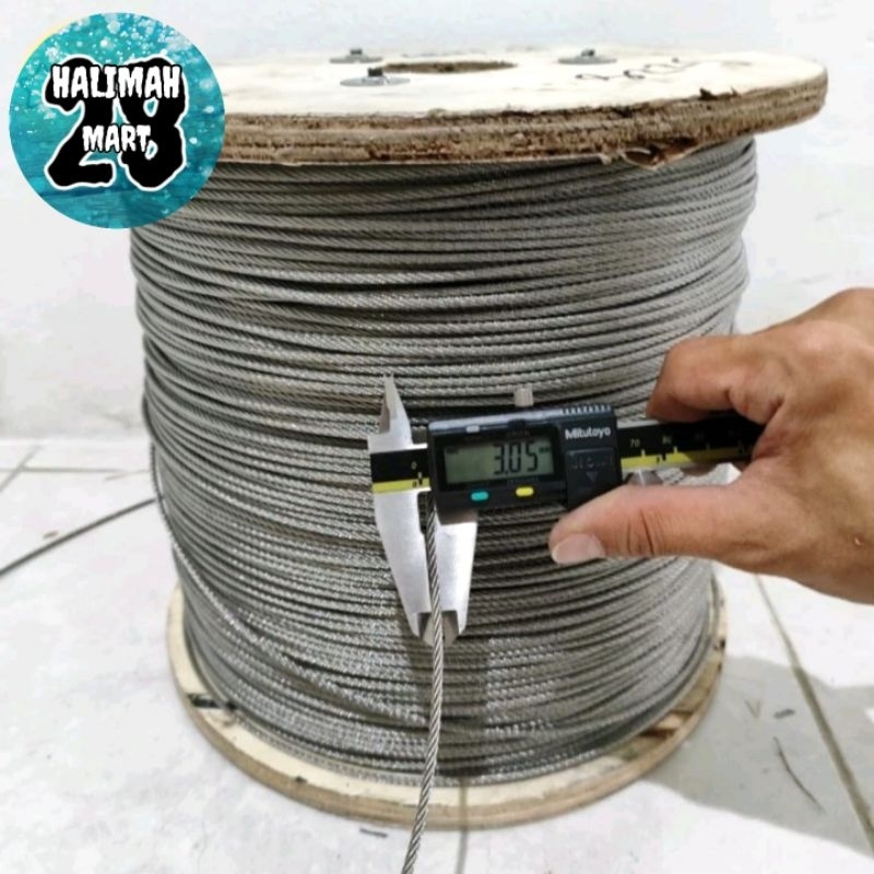 Jual Kawat Seling Baja Galvanis 3mm Anti Karat Barang Import | Shopee Indonesia