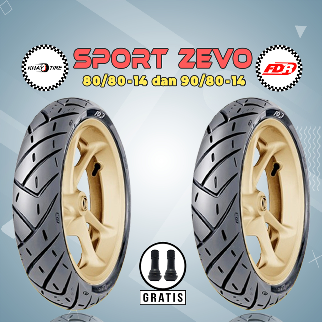 Jual Paket Ban Motor Matic FDR SPORT ZEVO 80/80-14 + 90/80-14 Tubeless | Shopee Indonesia