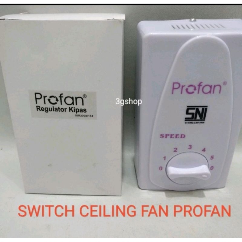 Jual Saklar Dimmer Kipas 5 Speed 75W Profan / Saklar Regulator Kipas ...