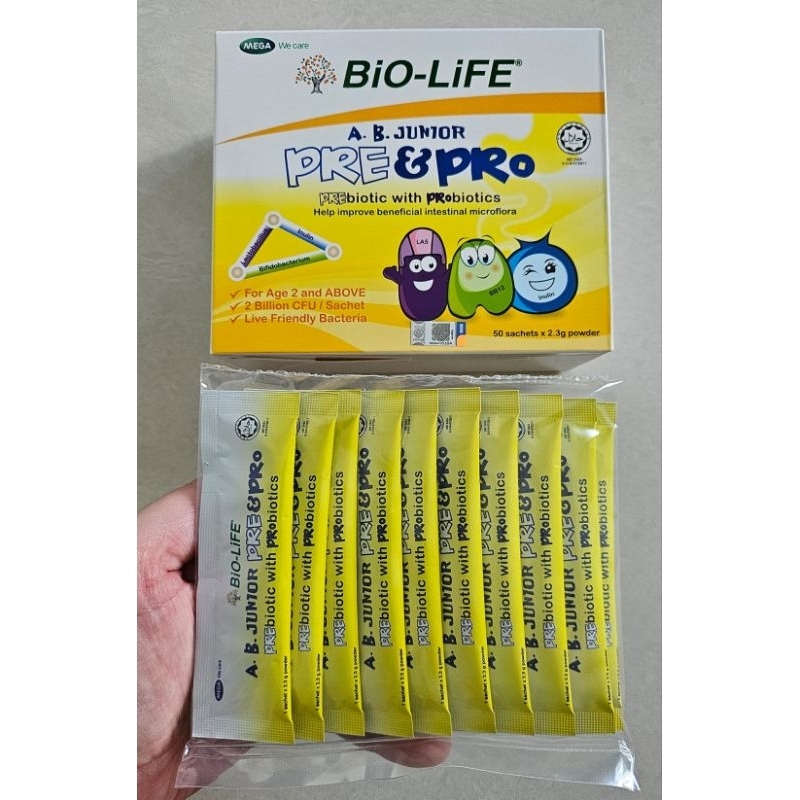Jual BIOLIFE A.B. JUNIOR PROBIOTIK DAN PREBIOTIK EXP 3/2025 (10 SACHET ...