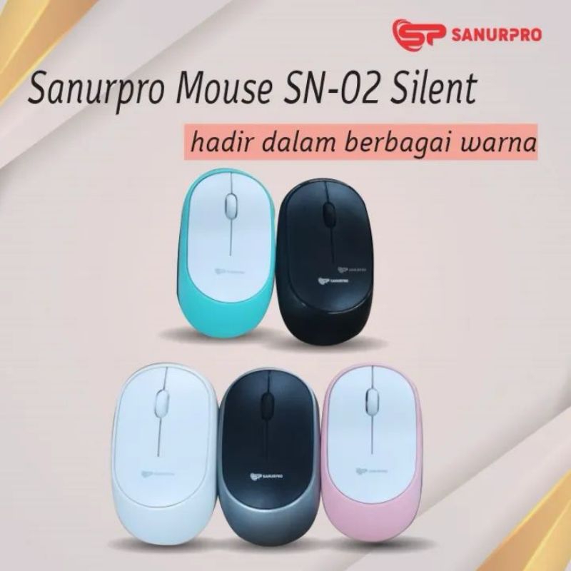 Jual mouse sanurpro wireless sn-02 silent | Shopee Indonesia