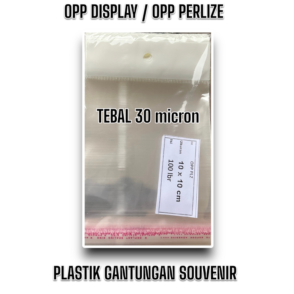 Jual Plastik Opp Display Plastik PERLIZE bungkus SUVENIR ukuran 5x10 ...