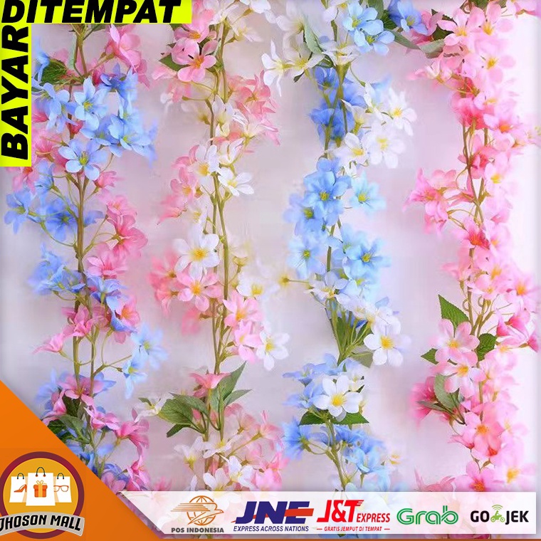 Jual KLJ821 JM Daun Rambat Bunga Sakura Tanaman Juntai Ornamen Bunga ...