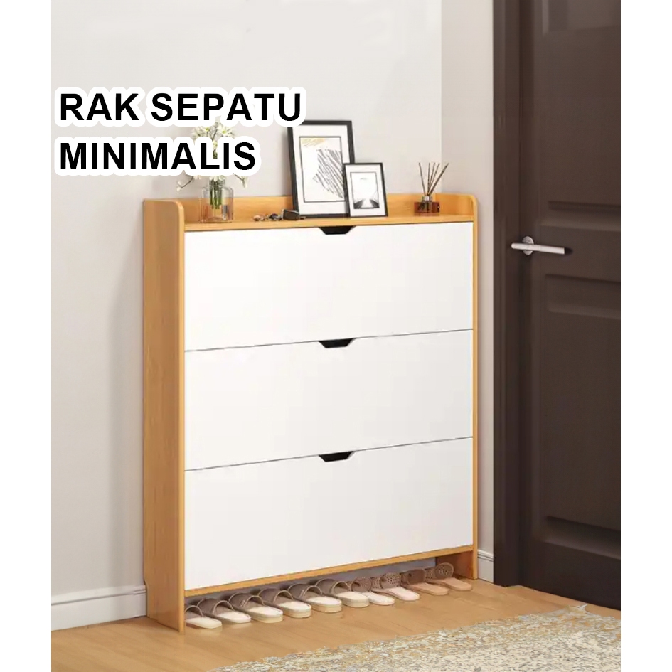 Jual Rak Sepatu 3 Susun Rak Sepatu Estetik Tempat Sepatu Minimalis ...