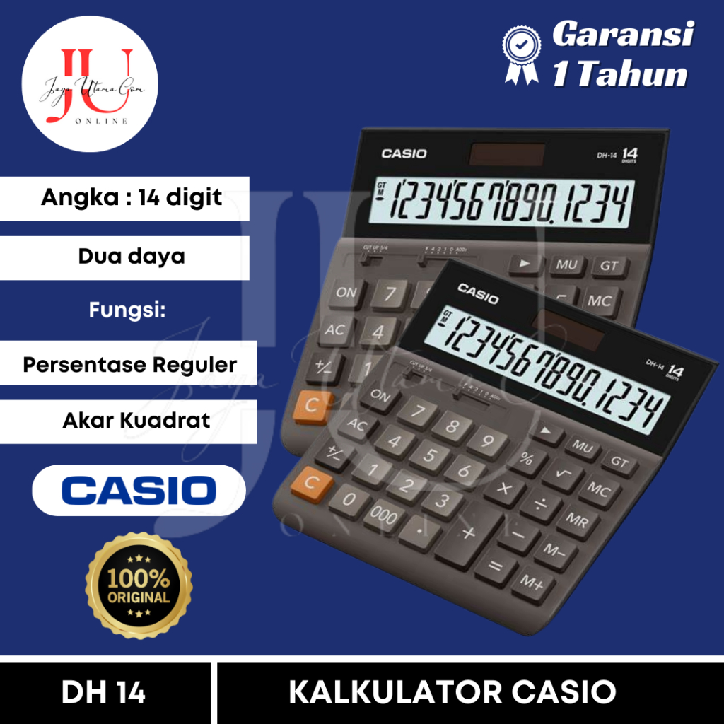 Jual Kalkulator Casio DH 14 Kalkulator Dekstop Original | Shopee Indonesia