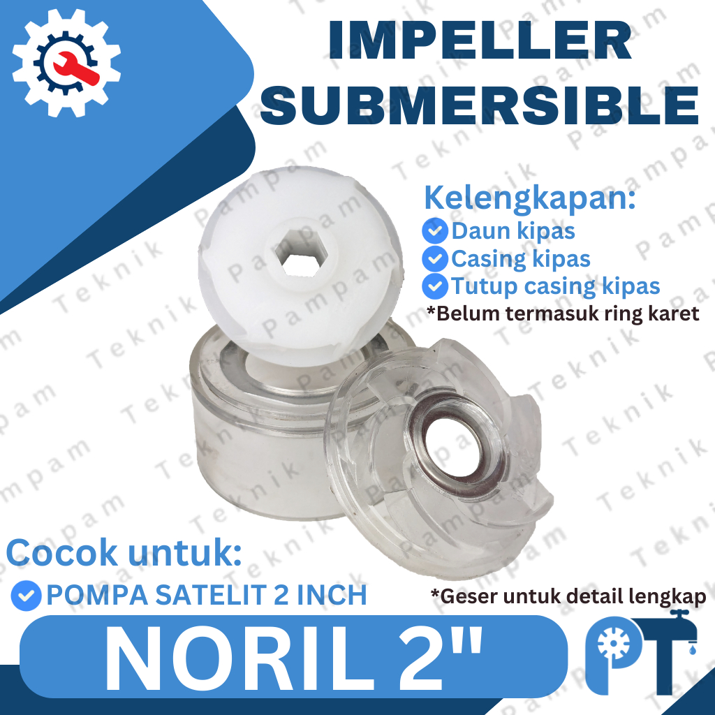 Jual Kipas impeller satelit 2 inch noril - Impeler submersible noryl 2" Sanei universal sibel ...