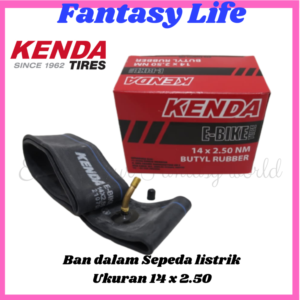 Jual Fantasy BAN DALAM SEPEDA LISTRIK 14 X 2.50 Kenda pentil bengkok sepeda listrik | Shopee ...