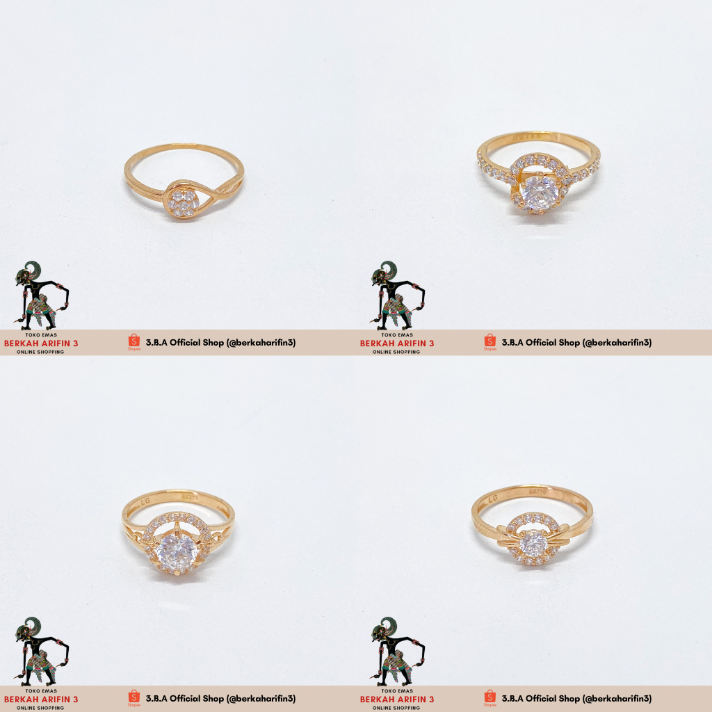 Jual berkaharifin3-Cincin Dewasa Bulat Gold 8K | Shopee Indonesia