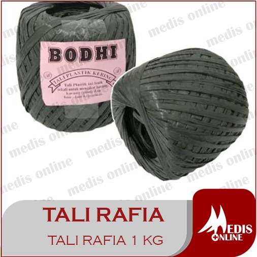 Jual TALI RAFIA 1 KG HITAM / TALI RAFIA 1KG TEBAL HITAM / TALI RAFIA 1 ...