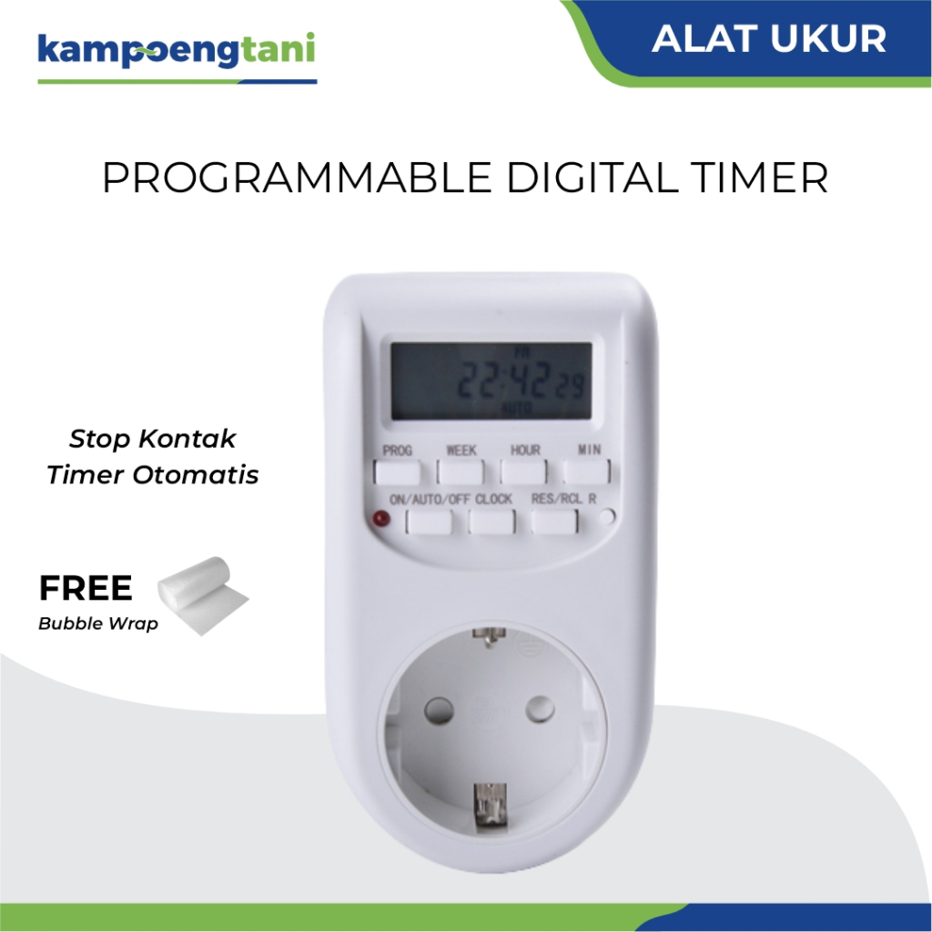 Jual Kampoeng Tani - Programmable Digital Timer Switch - Stop Kontak - 16 Program On/Off EU ...