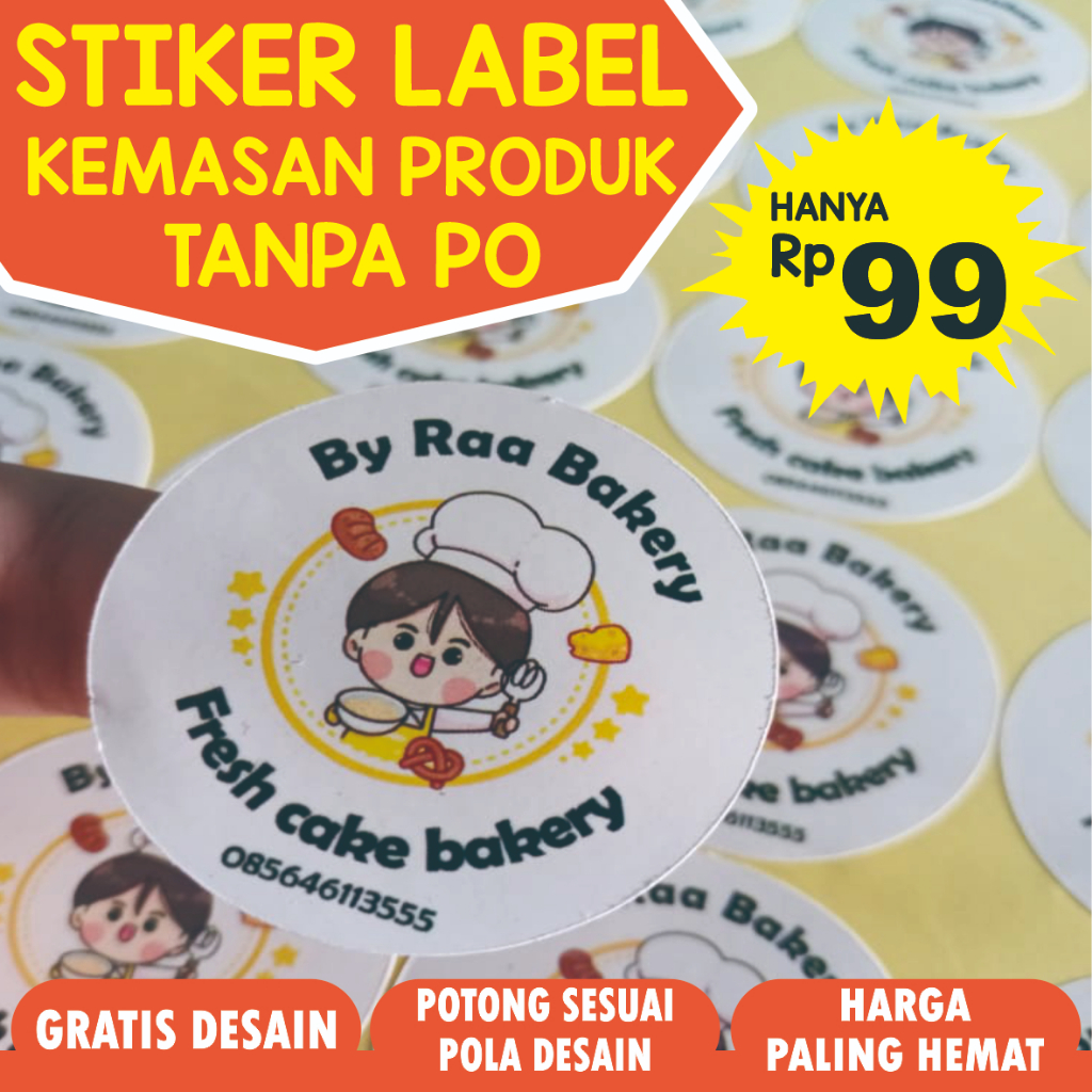 Jual CETAK STIKER CROMO LABEL MAKANAN MINUMAN KEMASAN TOPLES OLSHOP ...