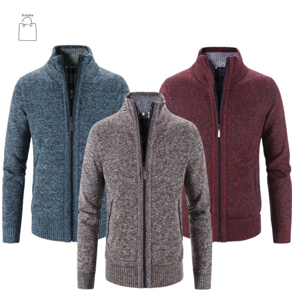 Jual Jaket Rajut Jonas Jaket Pria Cardigan Bahan Premium Rajut Knitted ...