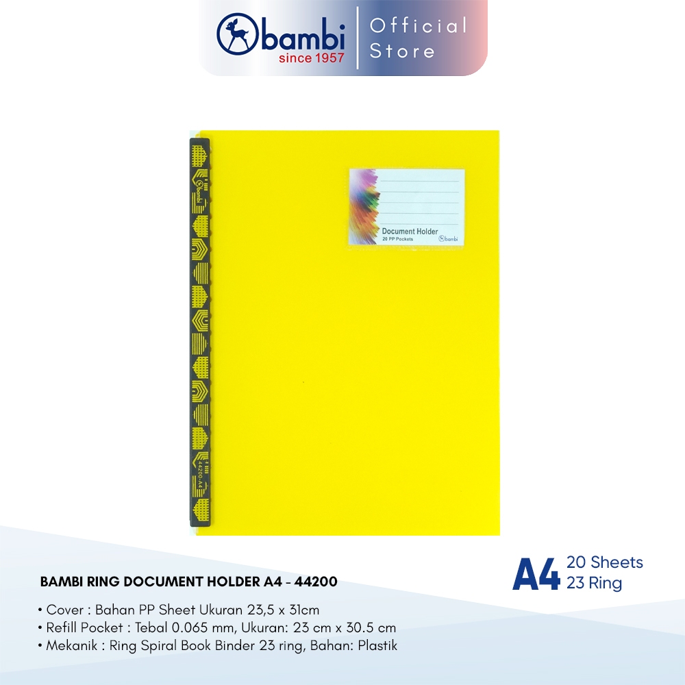 Jual Bambi Dokumen Folder A4 Tipe Document Pocket Edisi Display Book ...