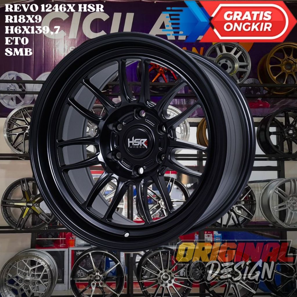 Jual Velg Mobil Ring 18 RE30 HSR REVO R18 LEBAR 9 LOBANG BAUT 6 ET0 BLACK | Shopee Indonesia