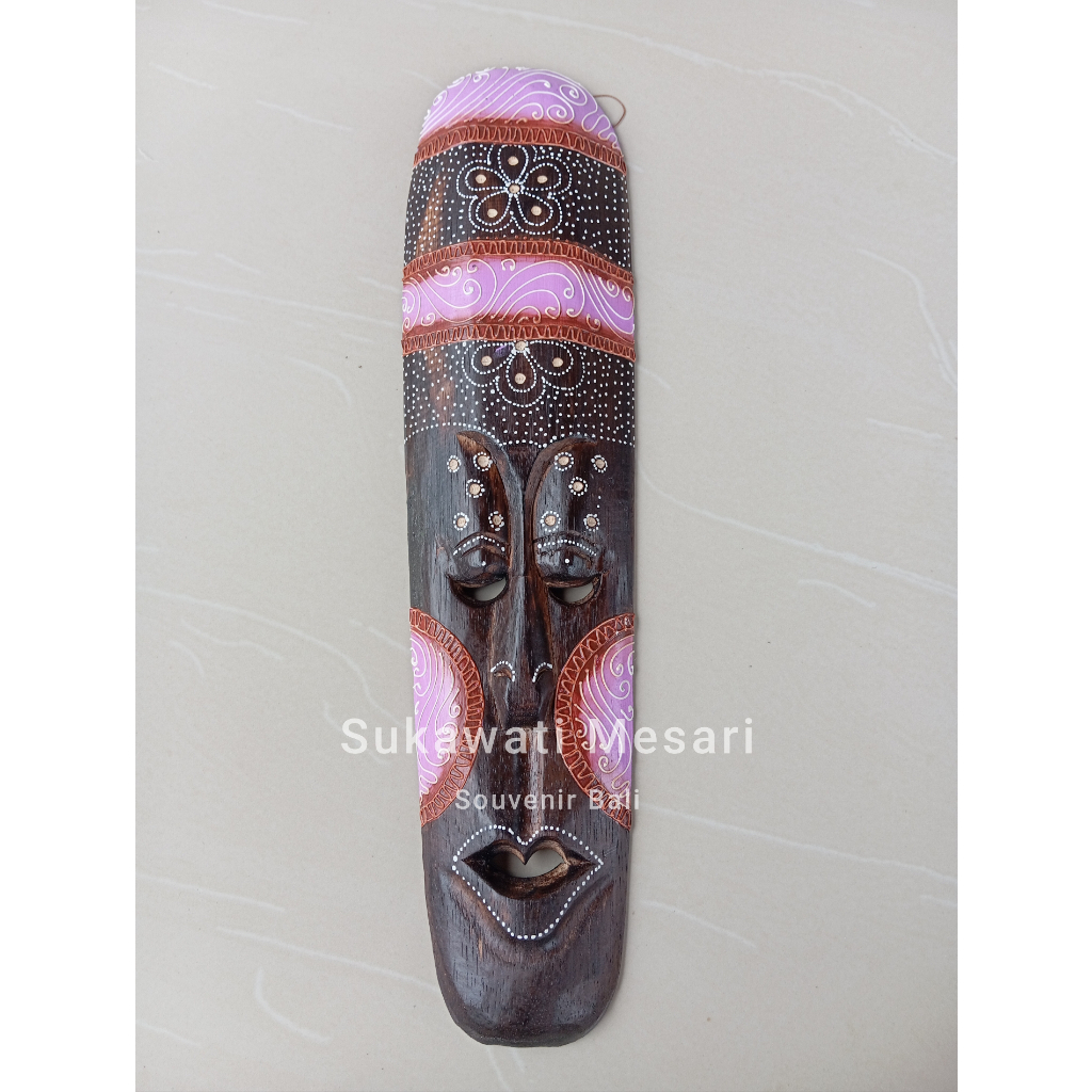 Jual Hiasan Topeng Asmat Suku Aborigin 50cm Kerajinan Kayu Etnik Antik ...
