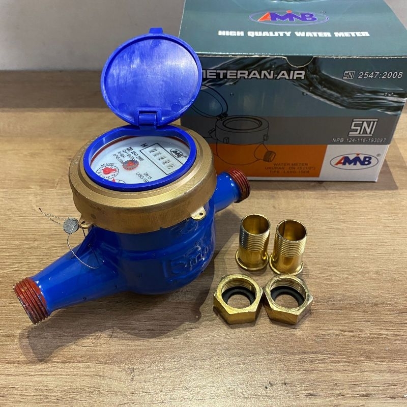 Jual Meteran Air AMNB Original SNI Bodi Besi 1/2'' Standar PDAM | Shopee Indonesia