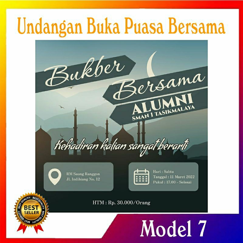 Jual Undangan buka puasa / undangan pengajian / undangan halal bihalal ...