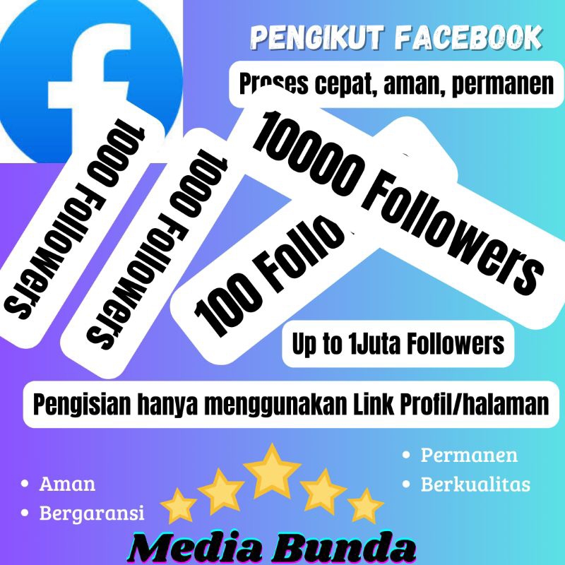 Jual Follower Facebook Profile profesional | halaman | non drop dan ...