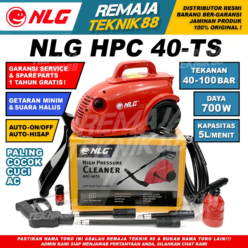 Jual JET CLEANER HIGH PRESSURE / NLG HPC 40 TS / AC CLEANER ALAT STEAM ...