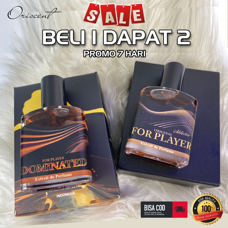 Jual BELI 1 GRATIS 1 PARFUM PRIA FOR PLAYER ADDICTIVE + DOMINATED BEST ...