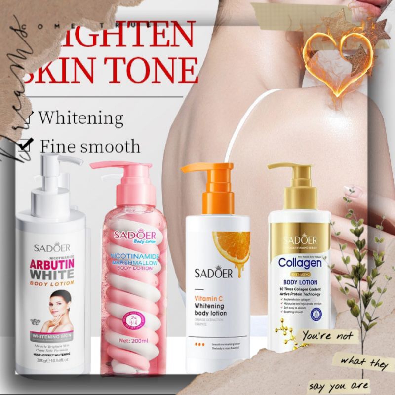 Jual SADOER Whitening Body Lotion Collagen Brightening Vitamin C Whitening 300g Body Lotion ...