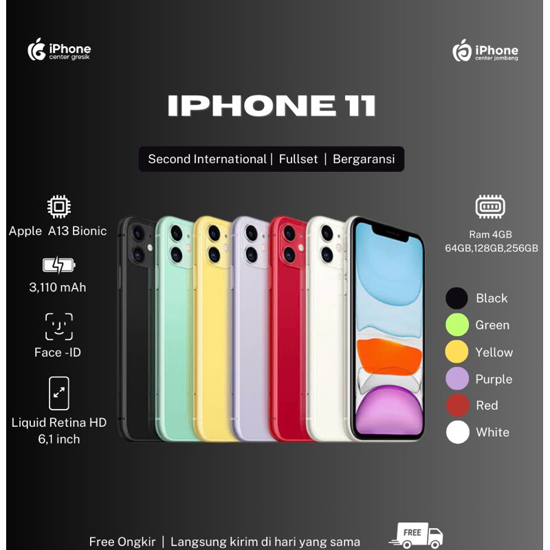 Jual IPH 11 64GB 128GB Ex Inter Bergaransi | Shopee Indonesia