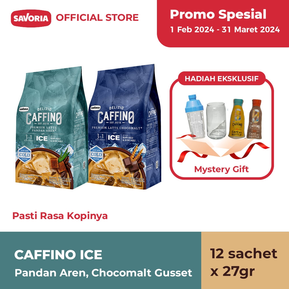 Jual Caffino Ice Mix Variant Gusset 12 Sachet x 27g + Mystery Gift ...