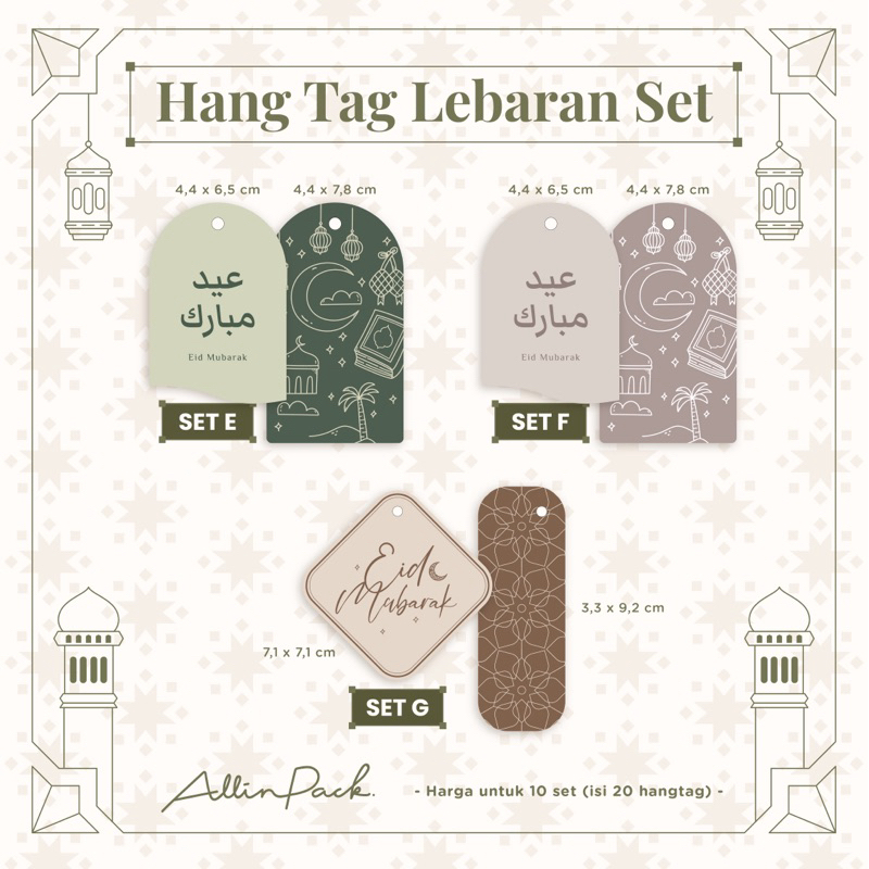 Jual isi 10 Hang Tag Lebaran Idul Fitri 2025 | Shopee Indonesia