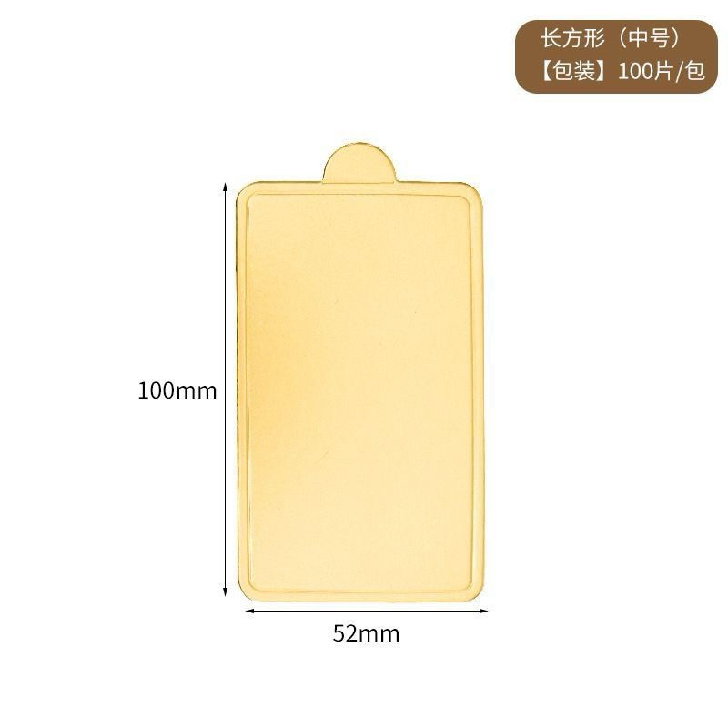 Jual MDLBake 100pcs alas tatakan kue gold SEGIPANJANG KECIL 10cm x 5 ...