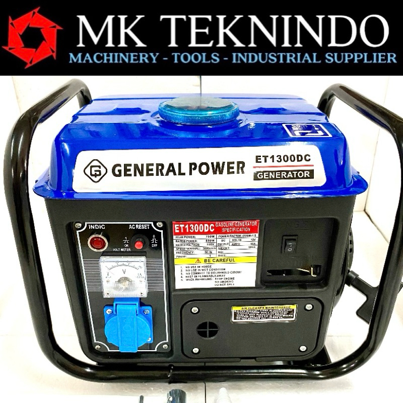 Jual Genset 650w Bensin 2 Tak Generator Listrik 650 watt Petrol General ET1300 | Shopee Indonesia