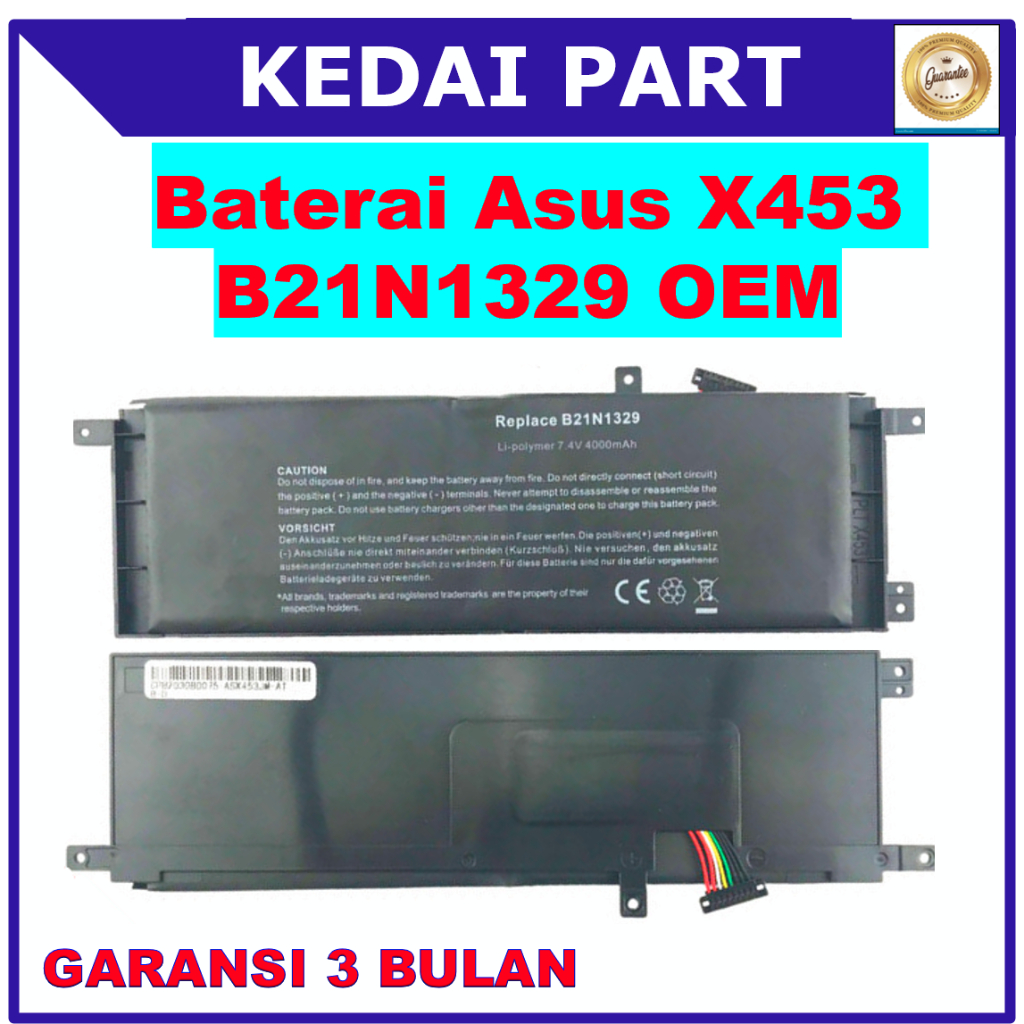 Jual BATERAI ASUS X453 X453M X453MA X453S X453SA X453DC X553 OEM ...