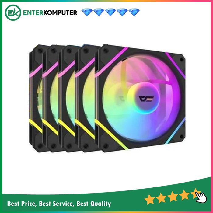 Jual Aigo DarkFlash DM12 PRO Black 12CM PWM A-RGB Fan 5 x 12CM / Fan ...