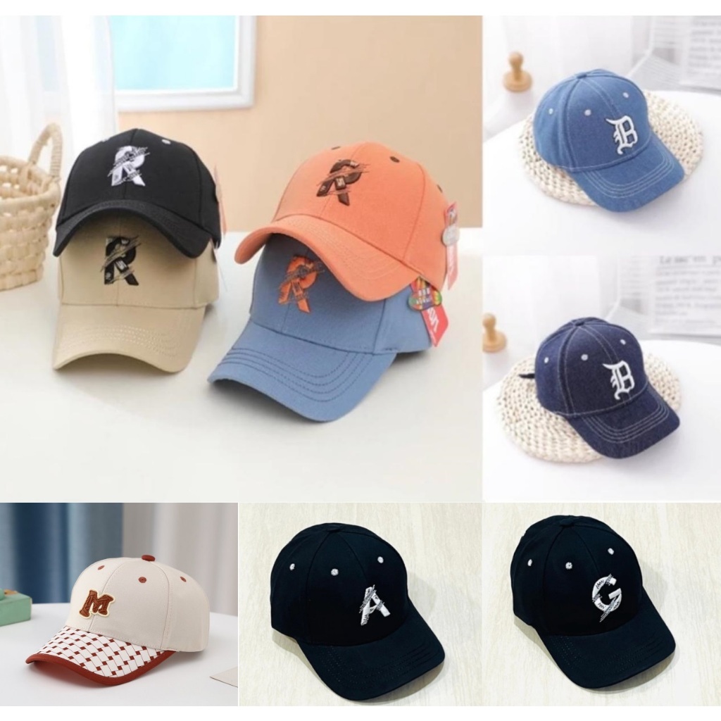 Jual Topi Baseball Anak Model Inisial R dan B / Kids Baseball Hat Cap ...