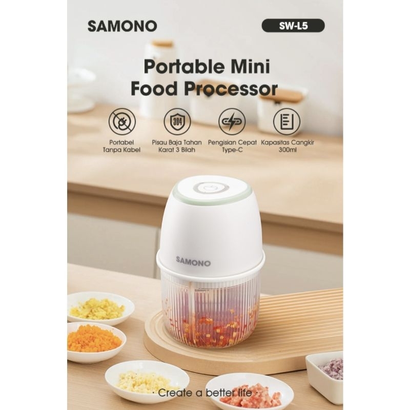 Jual Mini Chopper Blender Portable Gilingan Mini Bumbu danDaging dengan ...
