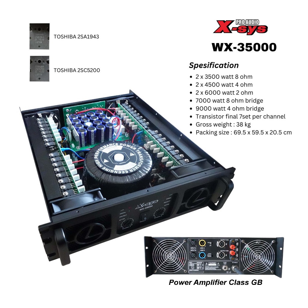 Jual X-Sys Power Amplifier WX35000 WX-35000 GB Class -Profesional ...
