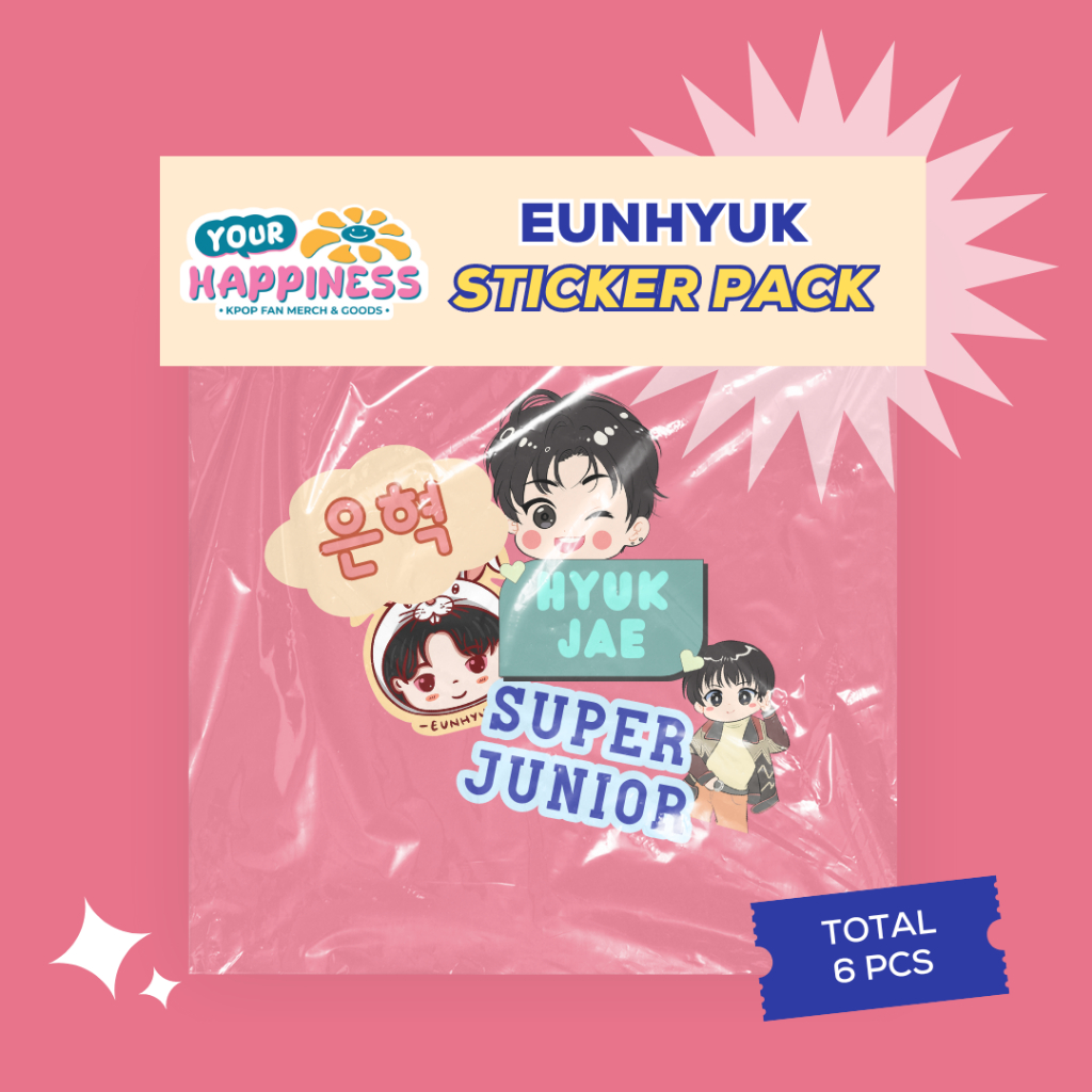 Jual Sticker Pack Super Junior version / Stiker freebies Leeteuk Heechul Yesung Shindong Eunhyuk ...