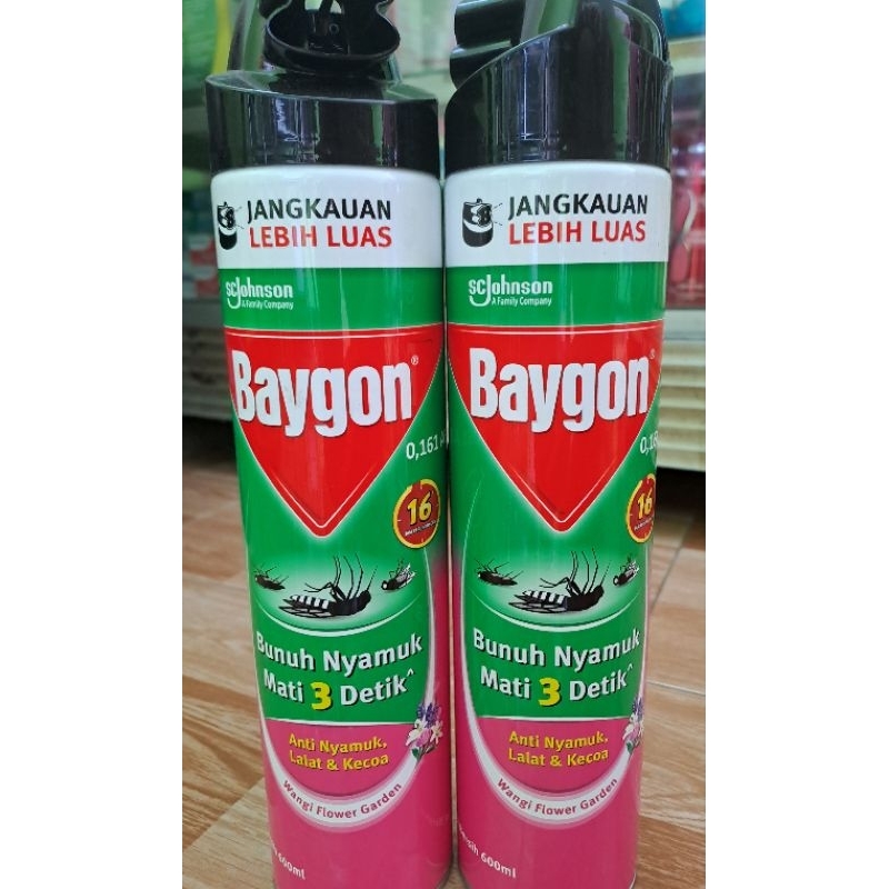 Jual BAYGON AEROSOL - FLOWER GARDEN - 600ml - anti nyamuk lalat dan ...