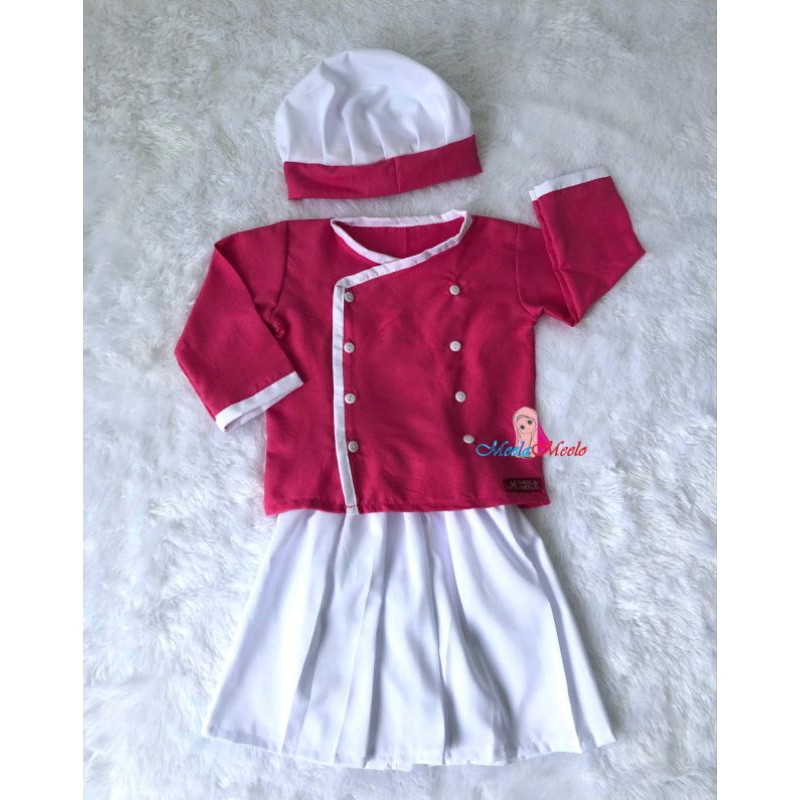 Jual Baju Kostum Profesi Koki Chef Cilik / Carnaval Series Koki Rok Pendek Perempuan / Koki ...