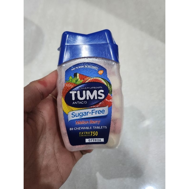 Jual TUMS Antacid Sugar Free Extra Strength 750 Melon Berry 80 Chewable ...