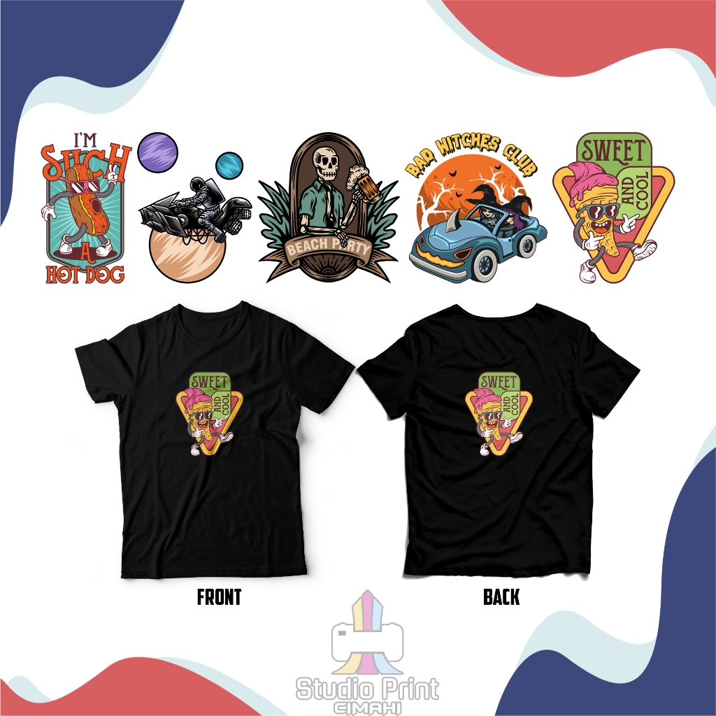 Jual STIKER SABLON SABLON SETRIKA SABLON DTF PRINTING TEMA RANDOM VOL 9 ...